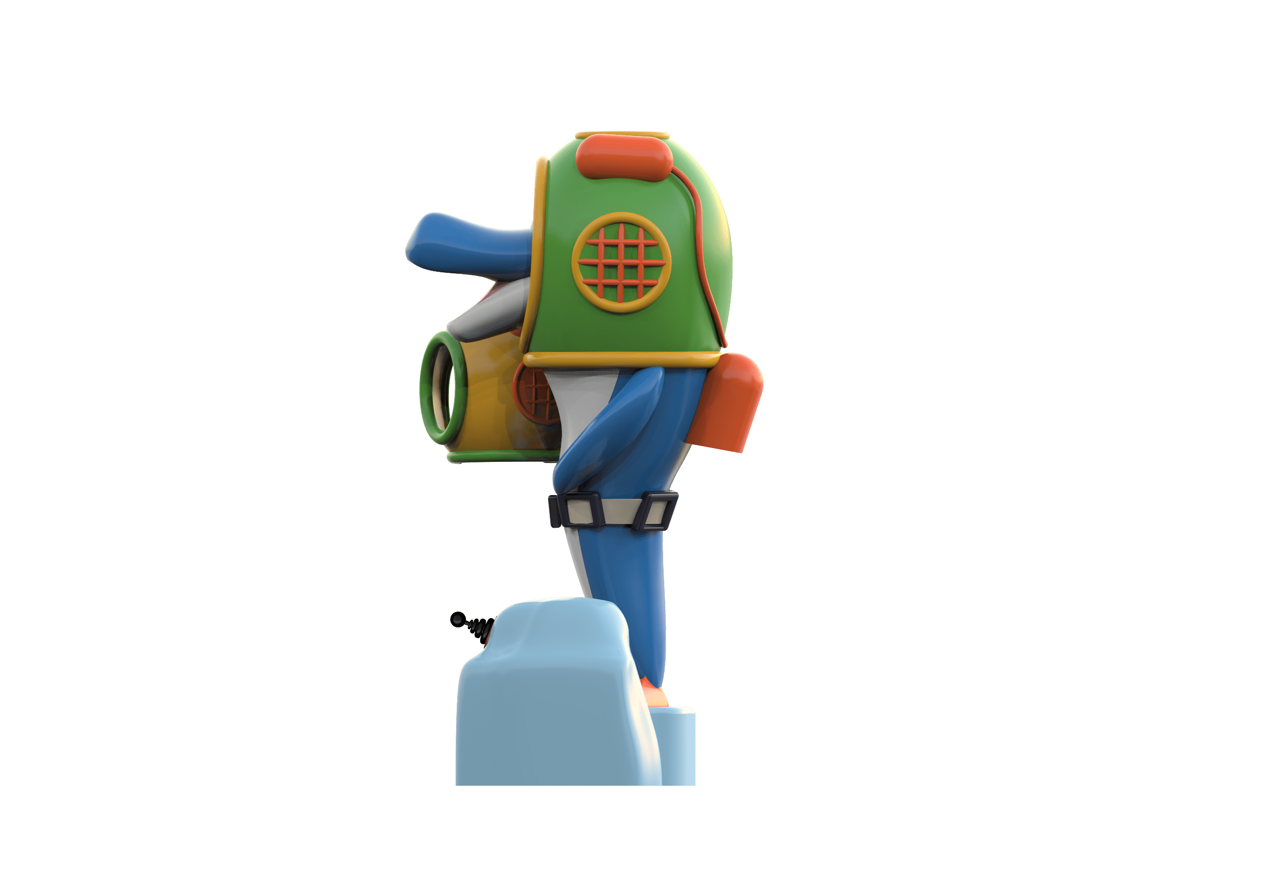 Diving dolphin with hand pump | Aqua Drolics